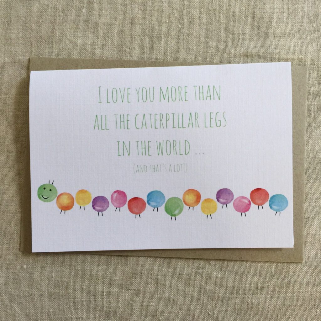 Caterpillar Love Card | Nix Products